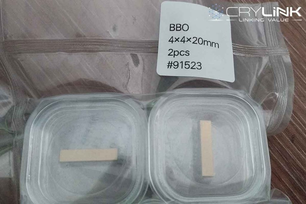 BBO crystal case (3) - 4×4×20 mm - Laser Crylink