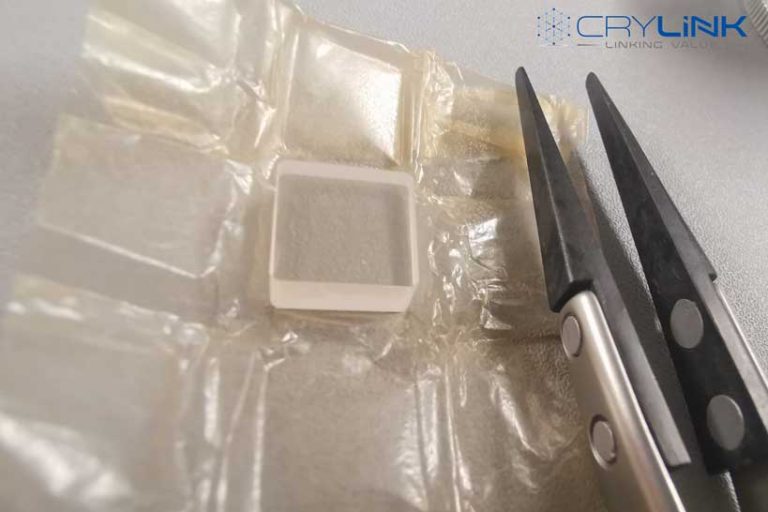 TeO2 crystal case (2) - 10×10×4.53 mm for Acousto-optic modulation ...